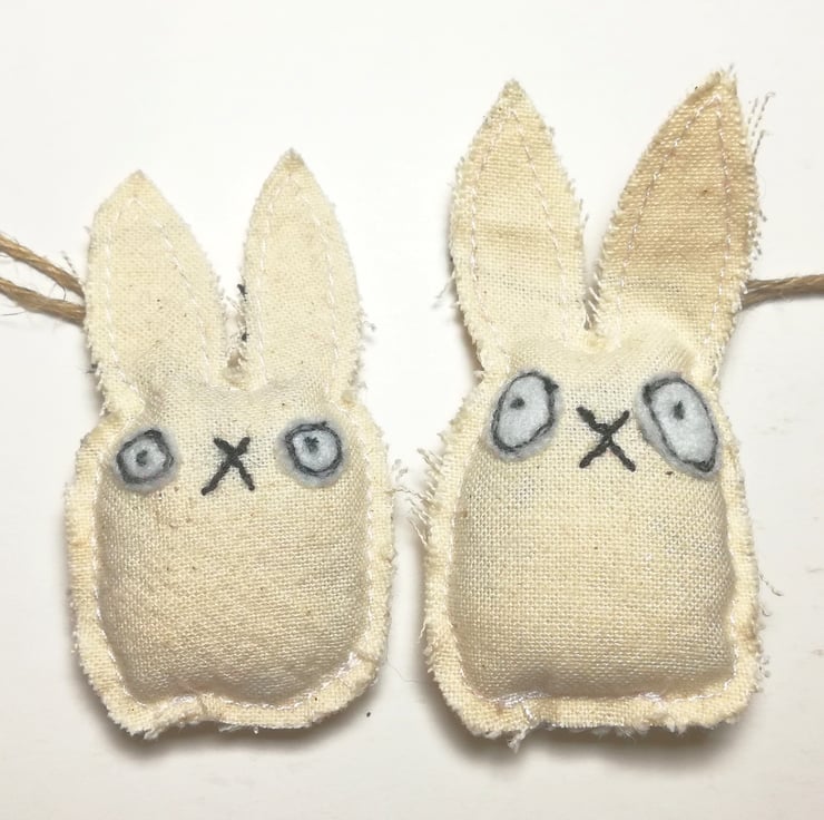 Set of four Lavender Bunnies - Folksy