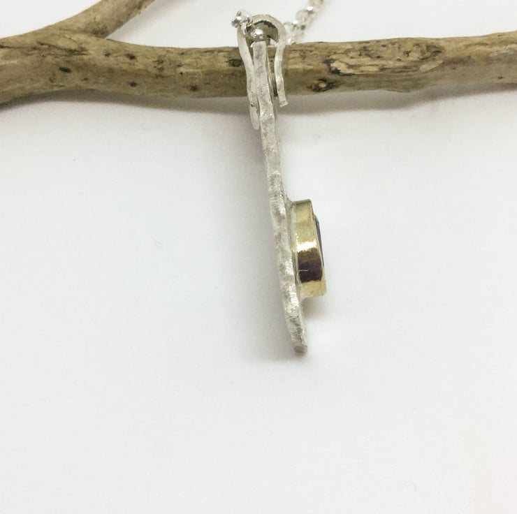 Gold And Silver Kyanite Pendant Handmade - Folksy