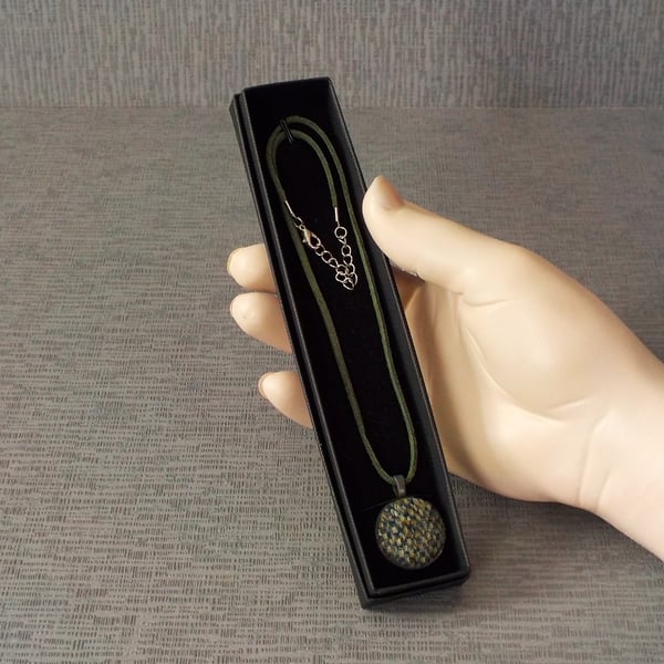 Handmade pendant necklace mottled green and blu... - Folksy