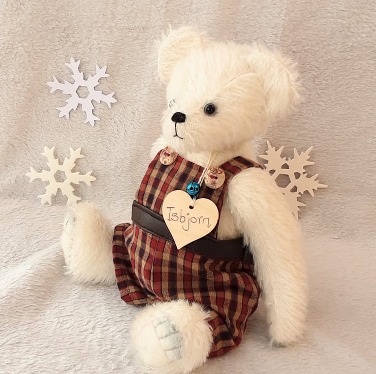 Teddy bear, mohair Polar Bear, One of a kind dr... - Folksy