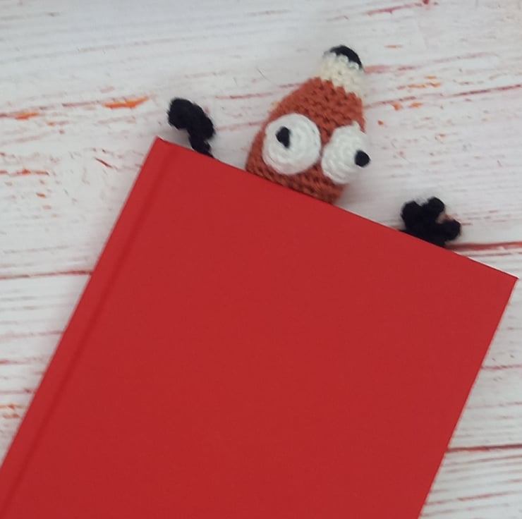 Crocheted Bookmark Buddy - Freddie the Flattene... - Folksy