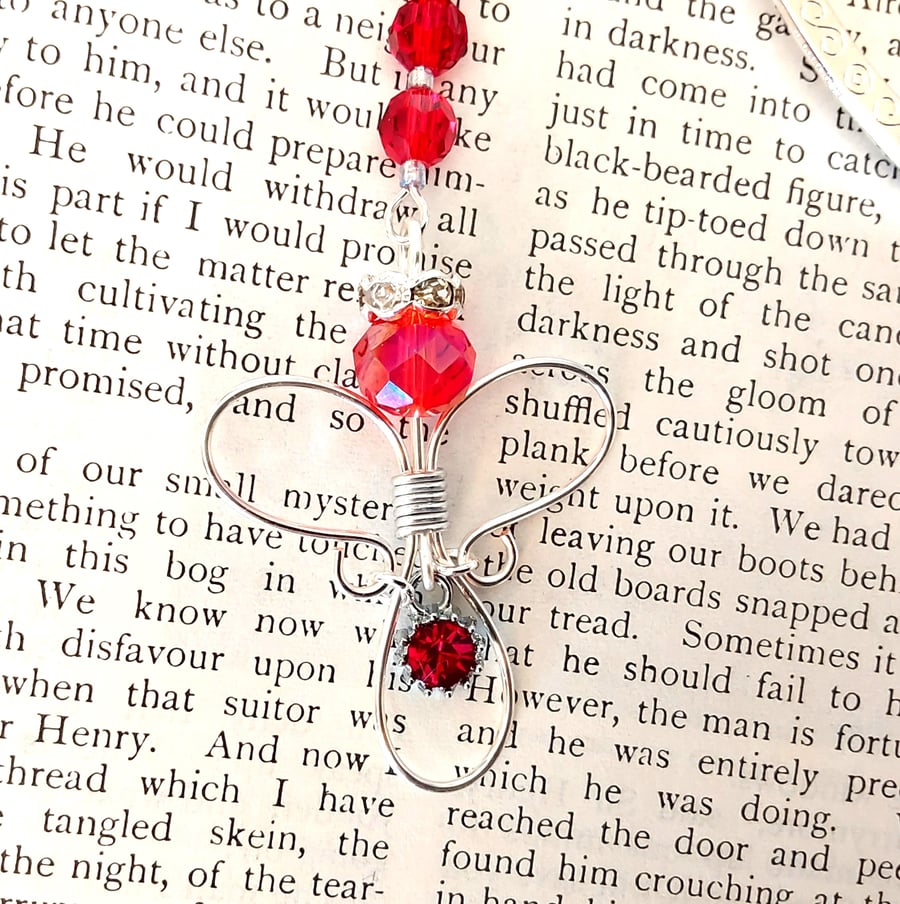 Garnet Angel Bookmark - January Birthday Gift -... - Folksy