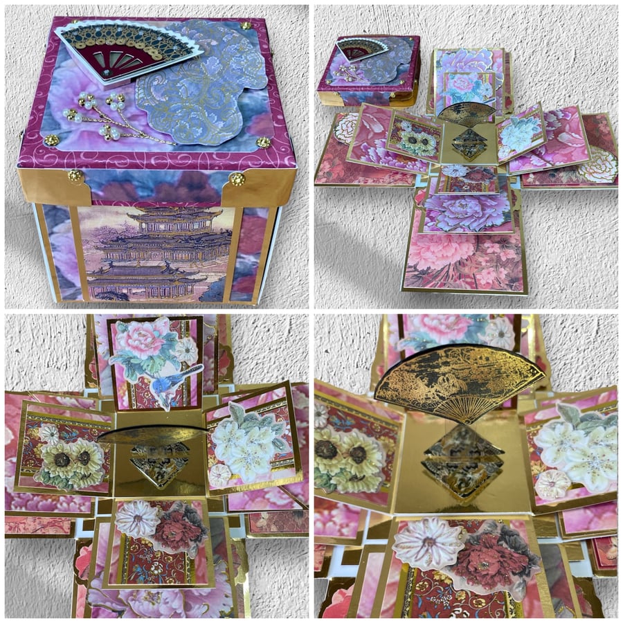 Japanese Inspired 3D Exploding Box Card. Explod... - Folksy