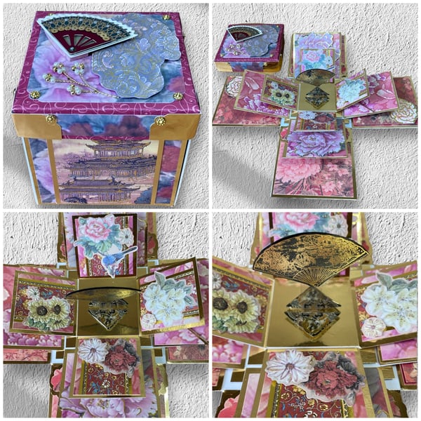 Japanese Inspired 3D Exploding Box Card. Explod... - Folksy