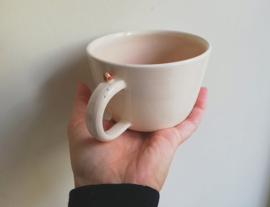 Hand thrown ceramic robin cup with tiny Christm... - Folksy