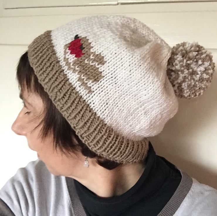 Pom Pom Hat KNITTING PATTERN in PDF with a Wint... - Folksy