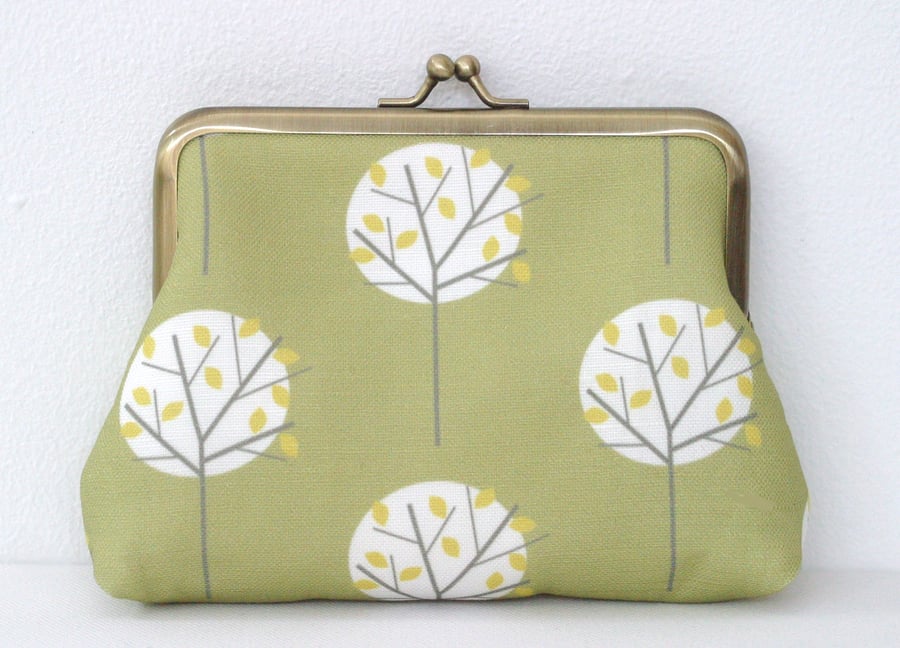 Olive Green Moonlight Tree Purse - Folksy