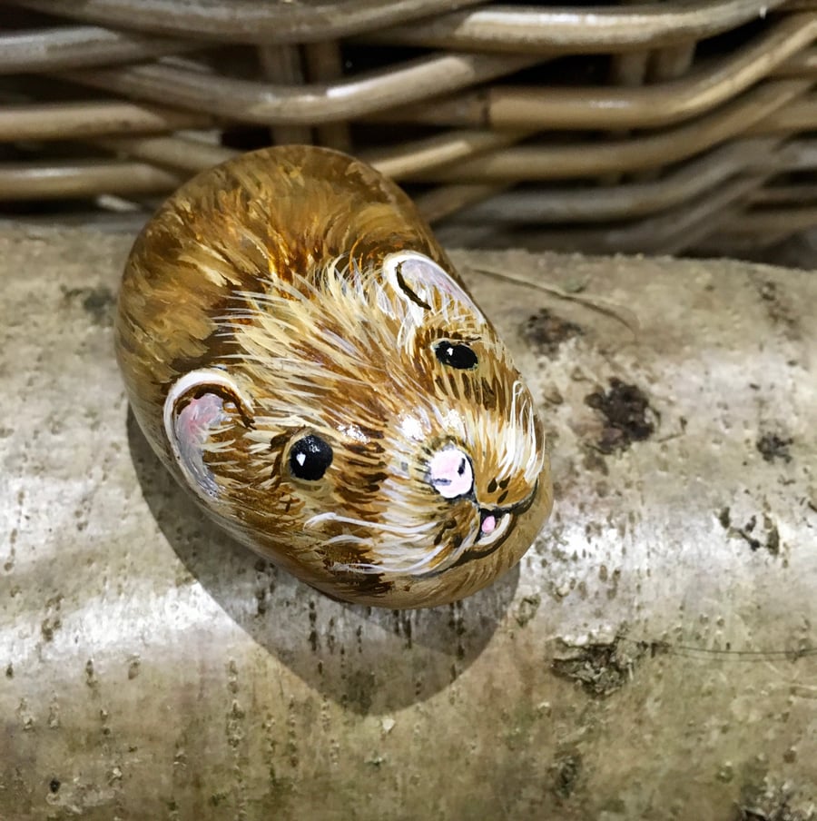 Mouse hand painted pebble garden rock art wildl... - Folksy