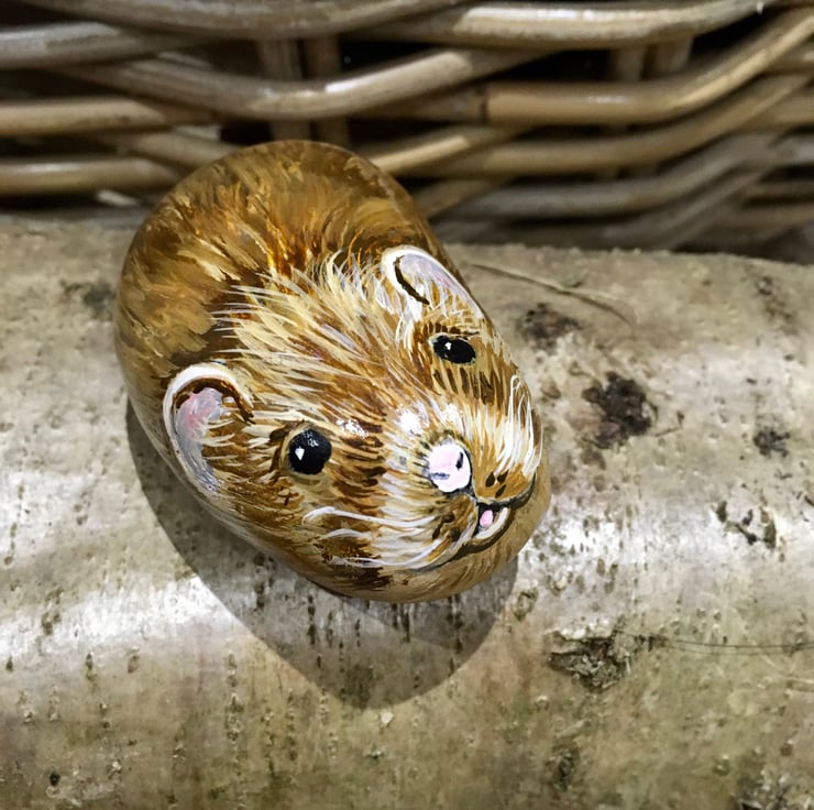 Mouse hand painted pebble garden rock art wildl... - Folksy