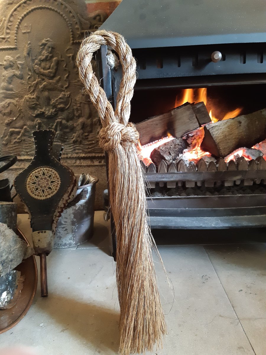 Giant Manila rope brush, fireside brush. - Folksy