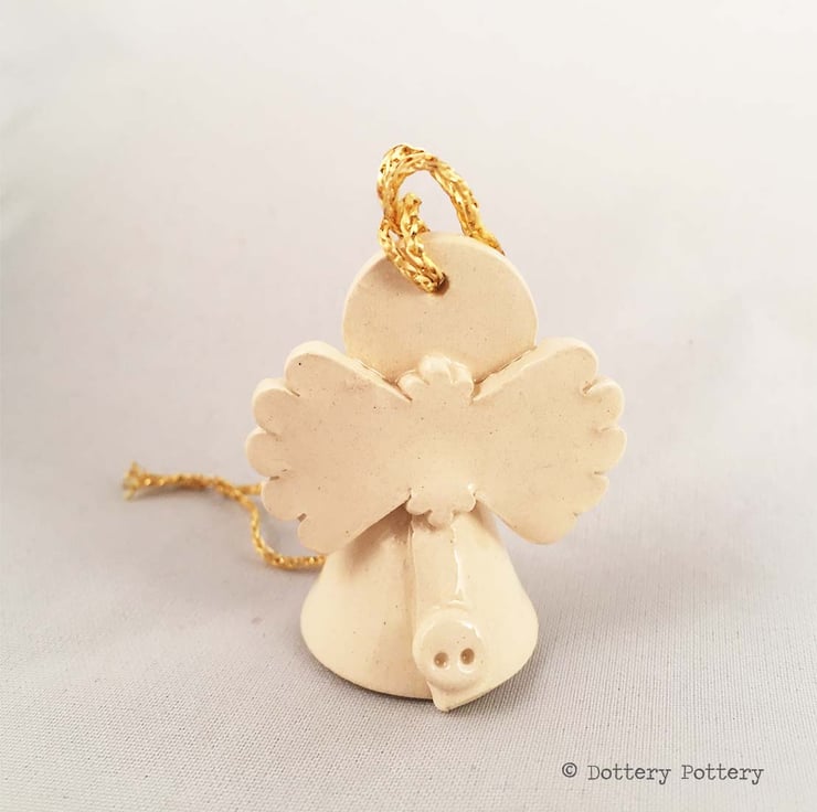 Sale Teeny little ceramic angel decoration with... - Folksy