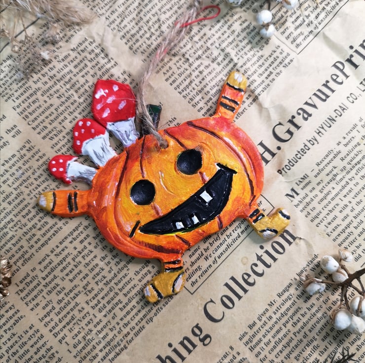 Clay Jack O'Lanterns - Folksy