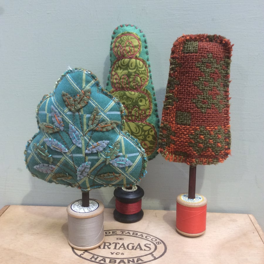 Set of three lovely trees - set 8 - Folksy