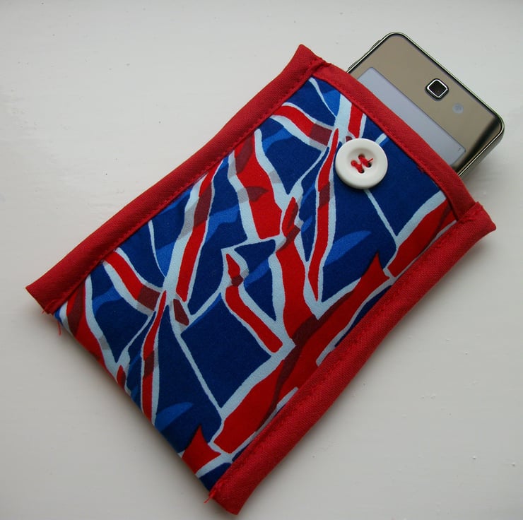 Mobile Phone Cover In Union Jack Fabric - Folksy