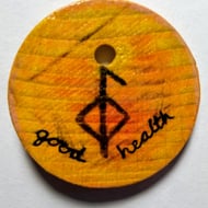 Rune good health pendant - Folksy