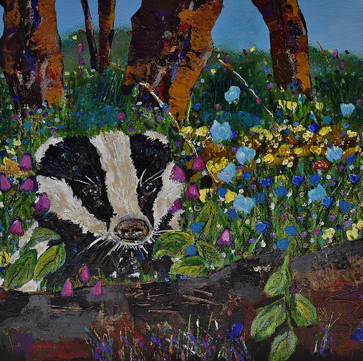 Ready to hang - an original animal painting - b... - Folksy
