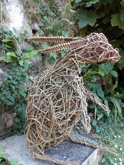 Animal sculpture, woven willow, wicker, birds, ... - Folksy