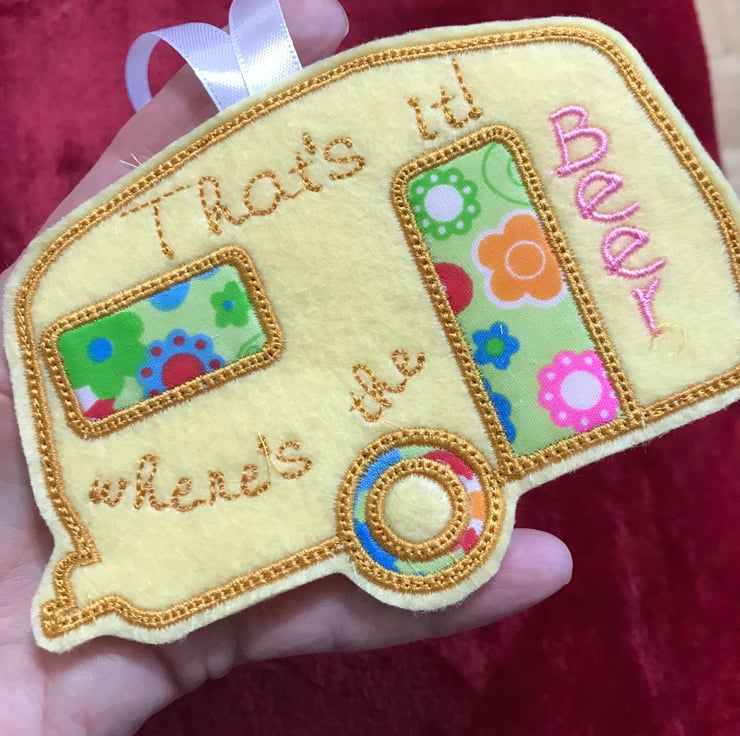 Caravan Retro Style Funny humorous Sign Beer - Folksy