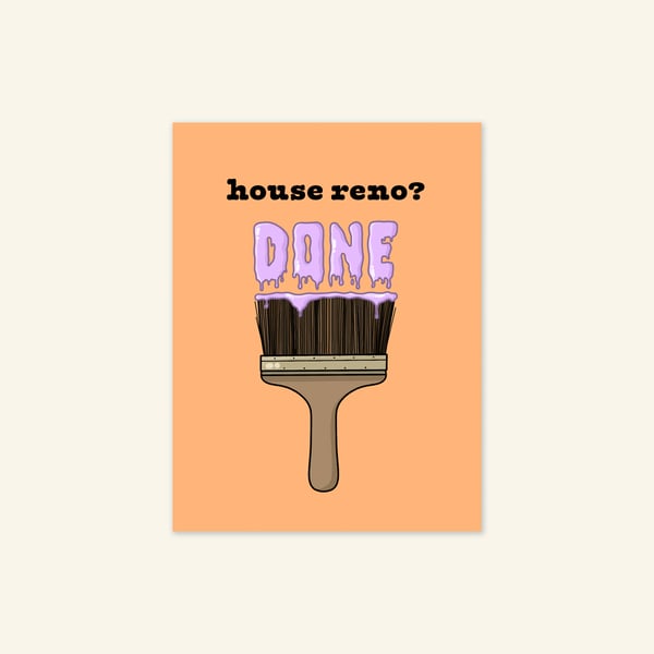 House Reno Done Tiny Card - Folksy