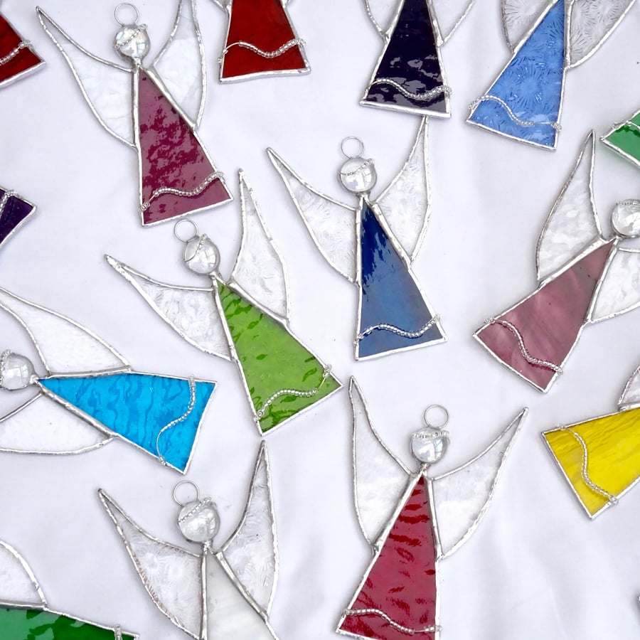 Stained Glass Angel Suncatcher - Folksy