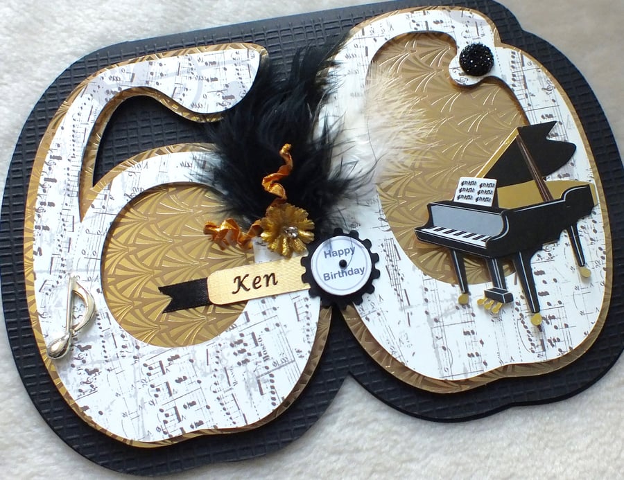 Luxury Handmade Personalised 60th Birthday Numb... - Folksy