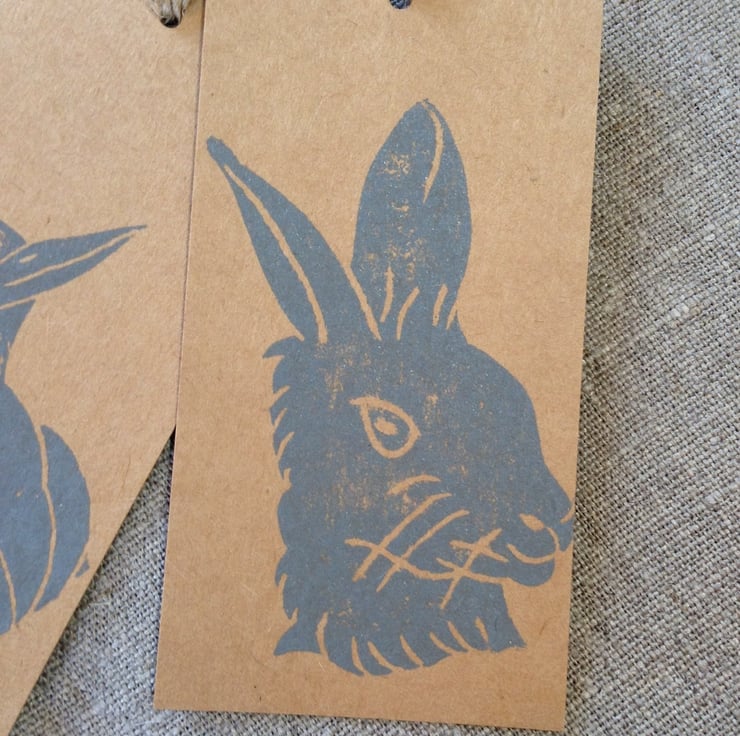 Hand Printed Gift Tags - Folksy