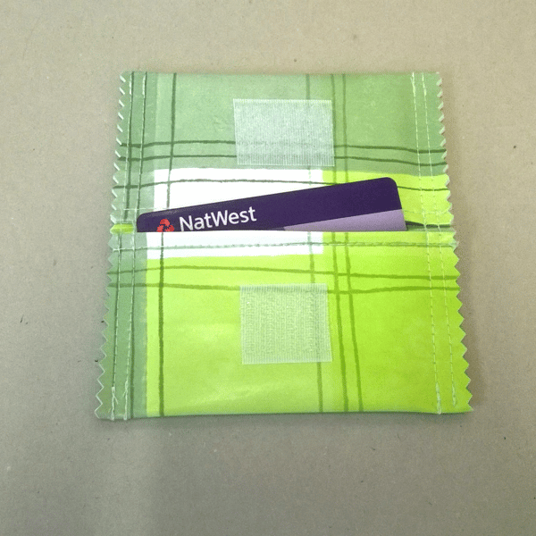 Card wallet in green, small size, fits credit o... - Folksy