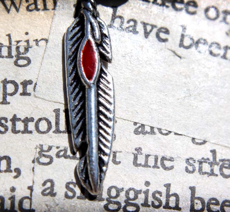 Howling Wolf Feather Charm Spirit Animal Silver... - Folksy