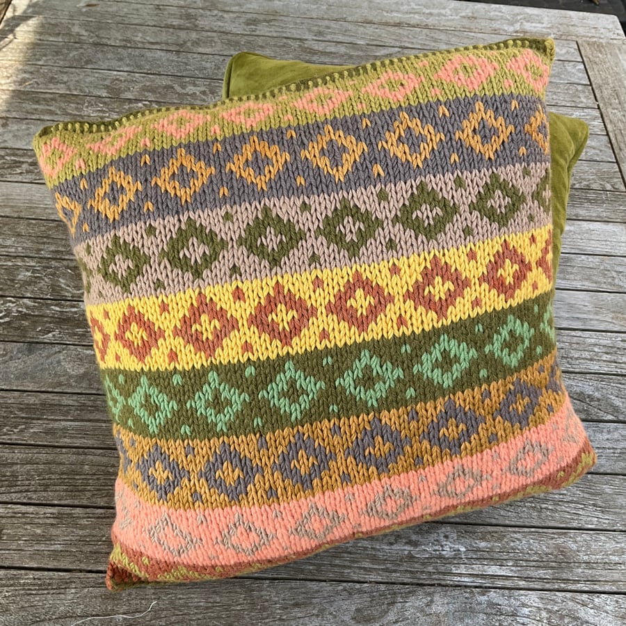 Fair Isle Cushion - Folksy