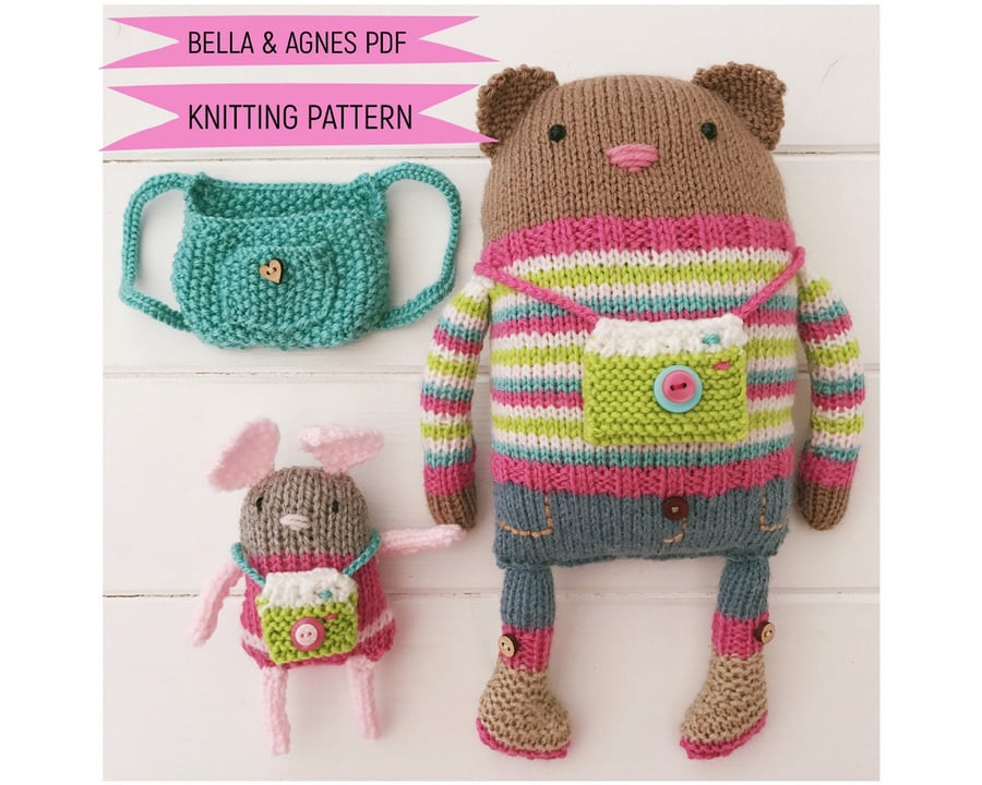 Digital PDF Kniting Pattern for Toy Cat 'Bella... - Folksy