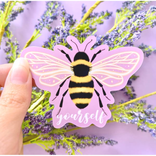Positive Bumblebee Sticker - Folksy