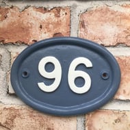 Vintage custom made cast metal House Signs, Hou... - Folksy