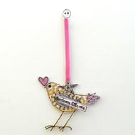 Welcome Little One Birdie in Pink - Folksy