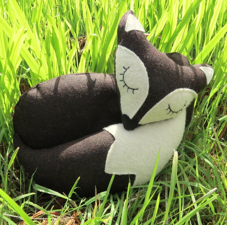 Fox doorstop. Made from a tactile tweed wool. ... - Folksy