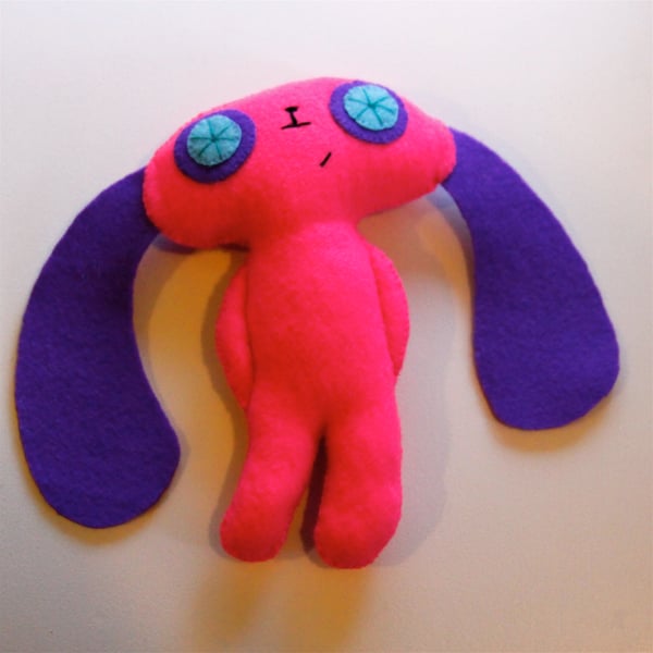 Quirky Felt Rabbit - Folksy