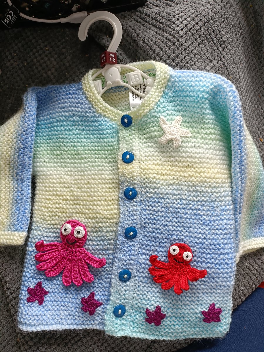 Hand Knitted childrens cardigan for age 1-2 years - Folksy