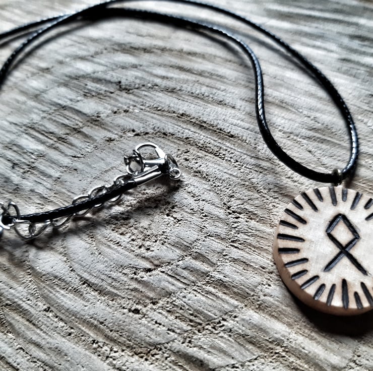 Viking Rune Othala Amulet Traditional Pagan Pen... - Folksy
