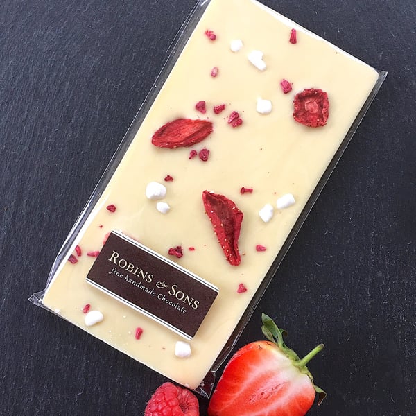 3 x VERY BERRY White chocolate Bars with strawb... - Folksy