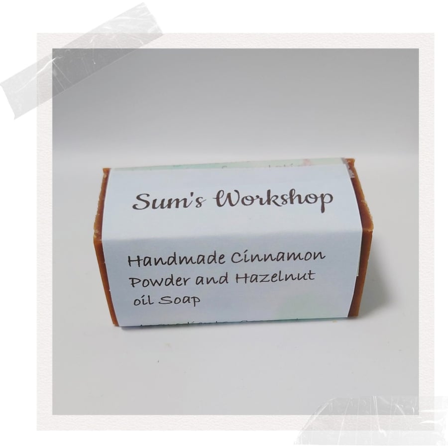 Handmade Hazelnut Oil & Cinnamon Soap - Folksy