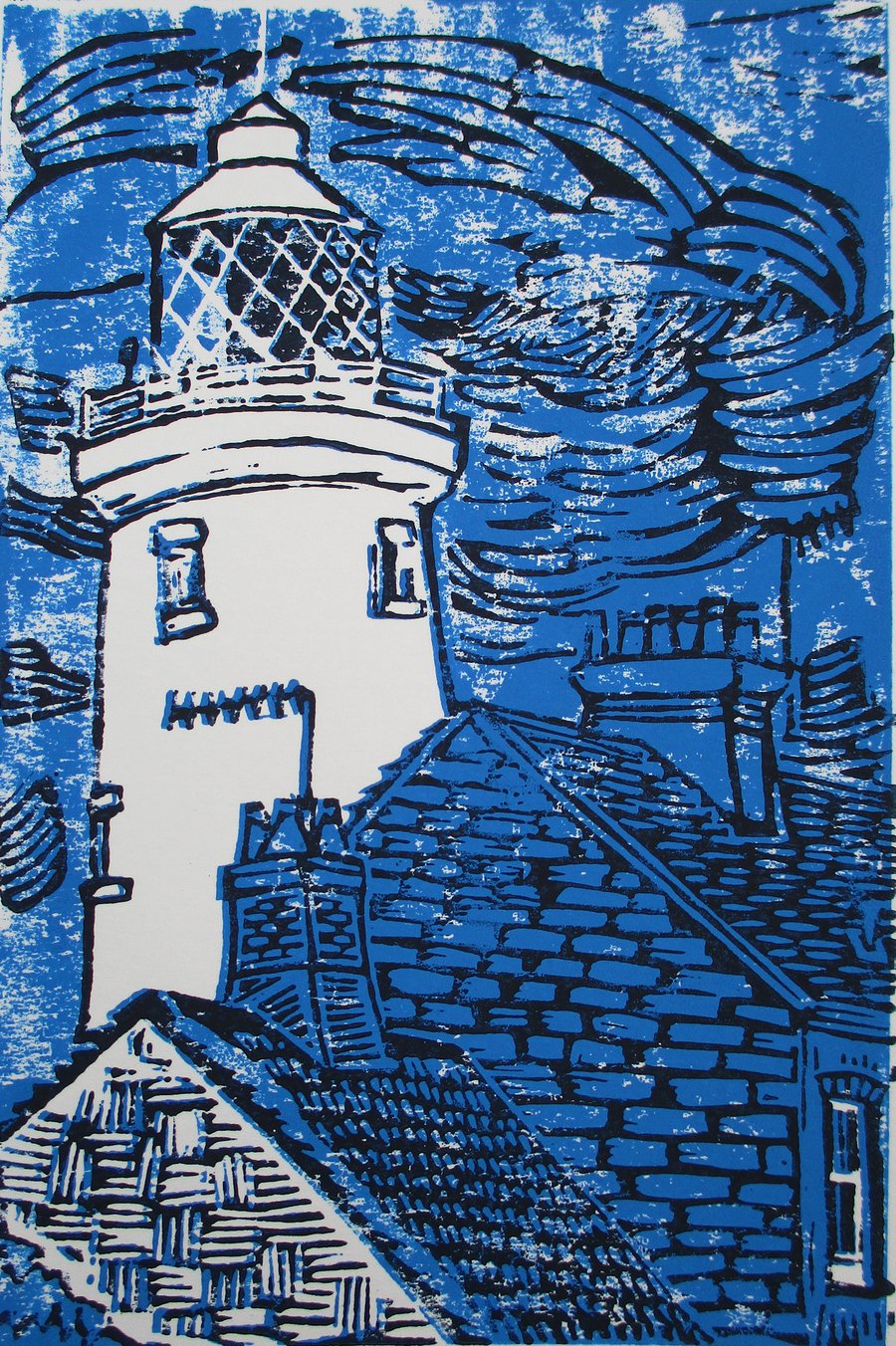Southwold Lighthouse - Original Hand Coloured L... - Folksy