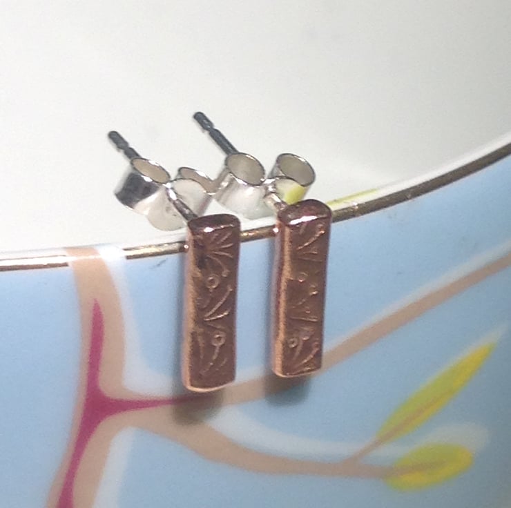 Handmade Copper Stud Earrings (ERCUSTSK2) - UK ... - Folksy