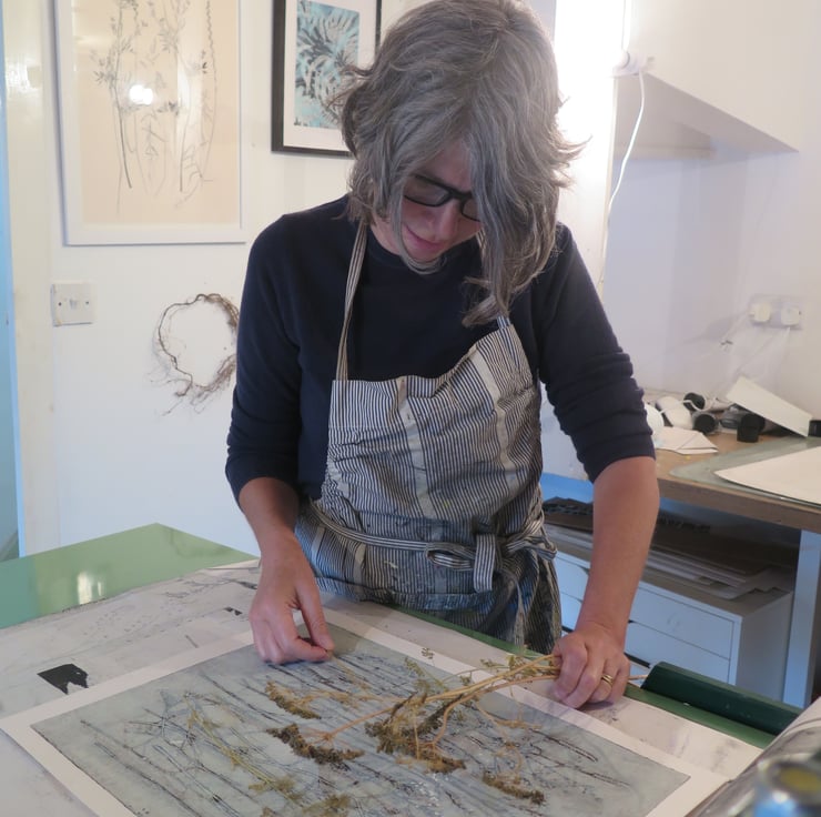 Yellow Nature Monotype print by Stef Mitchell. ... - Folksy