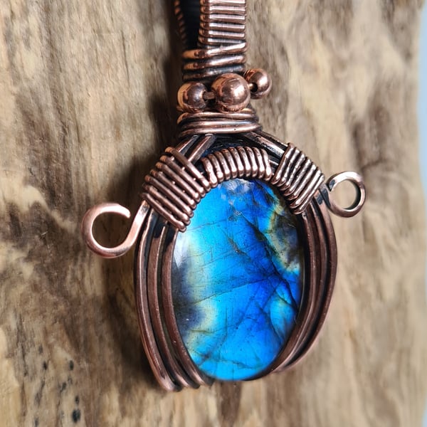Mens Unisex Handmade Natural Labradorite & ... - Folksy