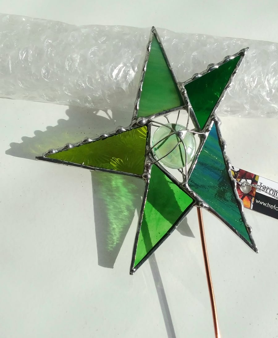 Stained Glass Plant Wand - Folksy