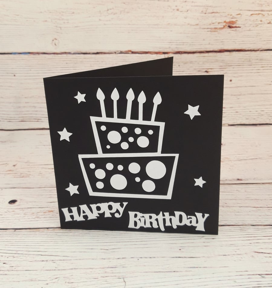 Birthday Card, Simple Happy Birthday Card, For ... - Folksy