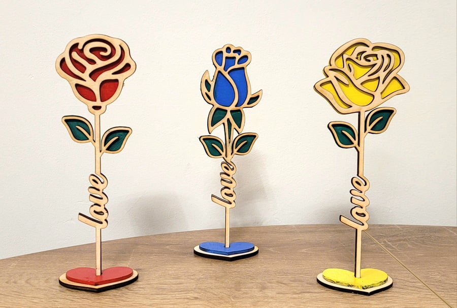 Wooden Rose - Folksy