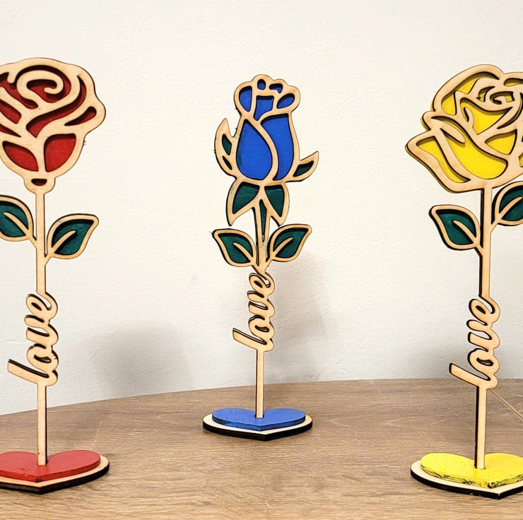 Wooden Rose - Folksy