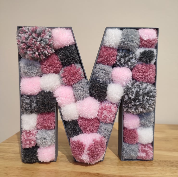 Pom pom letter - made in your choice of colours - Folksy