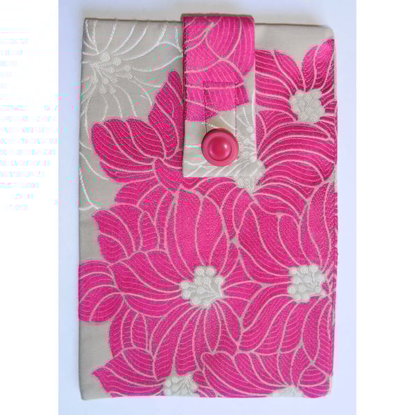 Kindle or Kobo case - pink floral - Folksy
