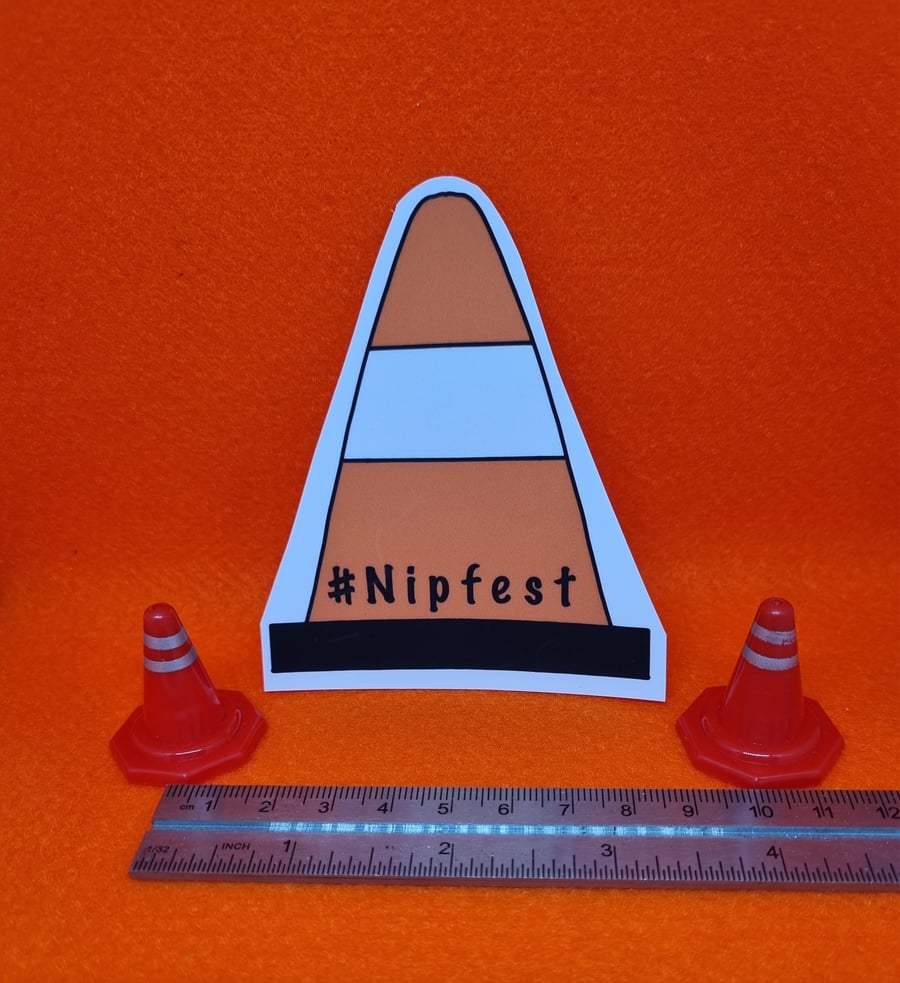 Nipfest iconic traffic cone Iron on transfer - Folksy